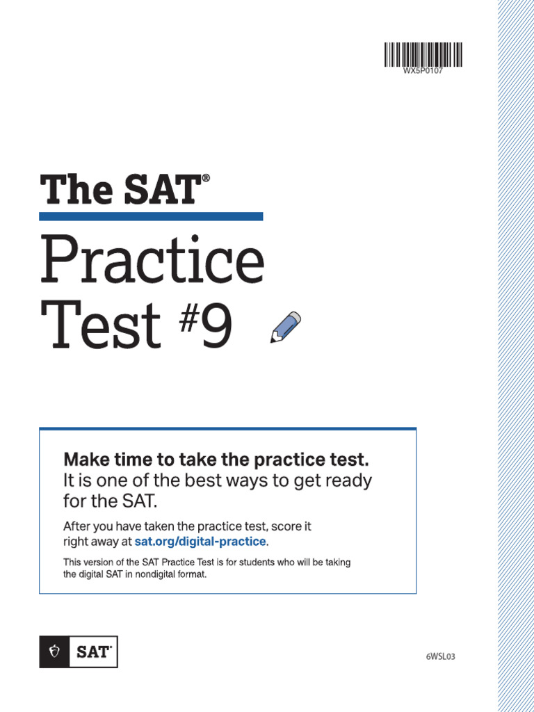 Sat Practice Test 9 Digital | PDF | Sat