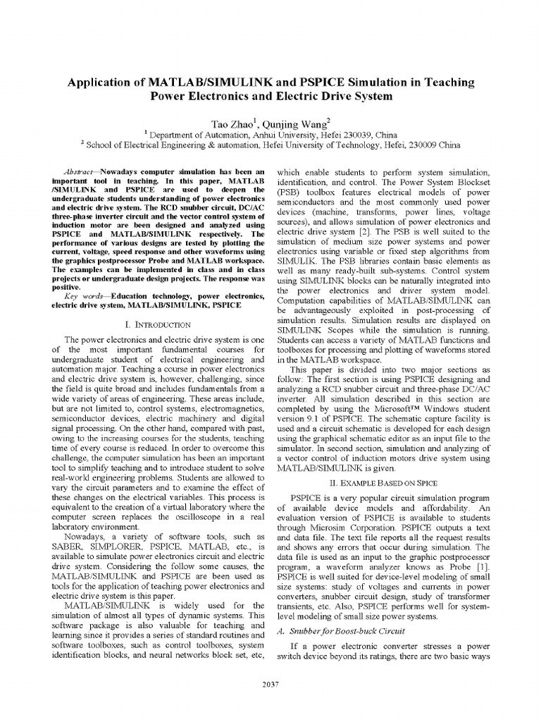 Teaching Power Electronics with MATLAB/SIMULINK | PDF | Power ...