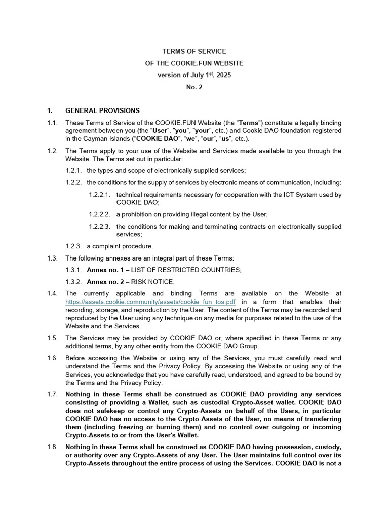 Cookie Fun Tos | PDF | Http Cookie | Intellectual Property