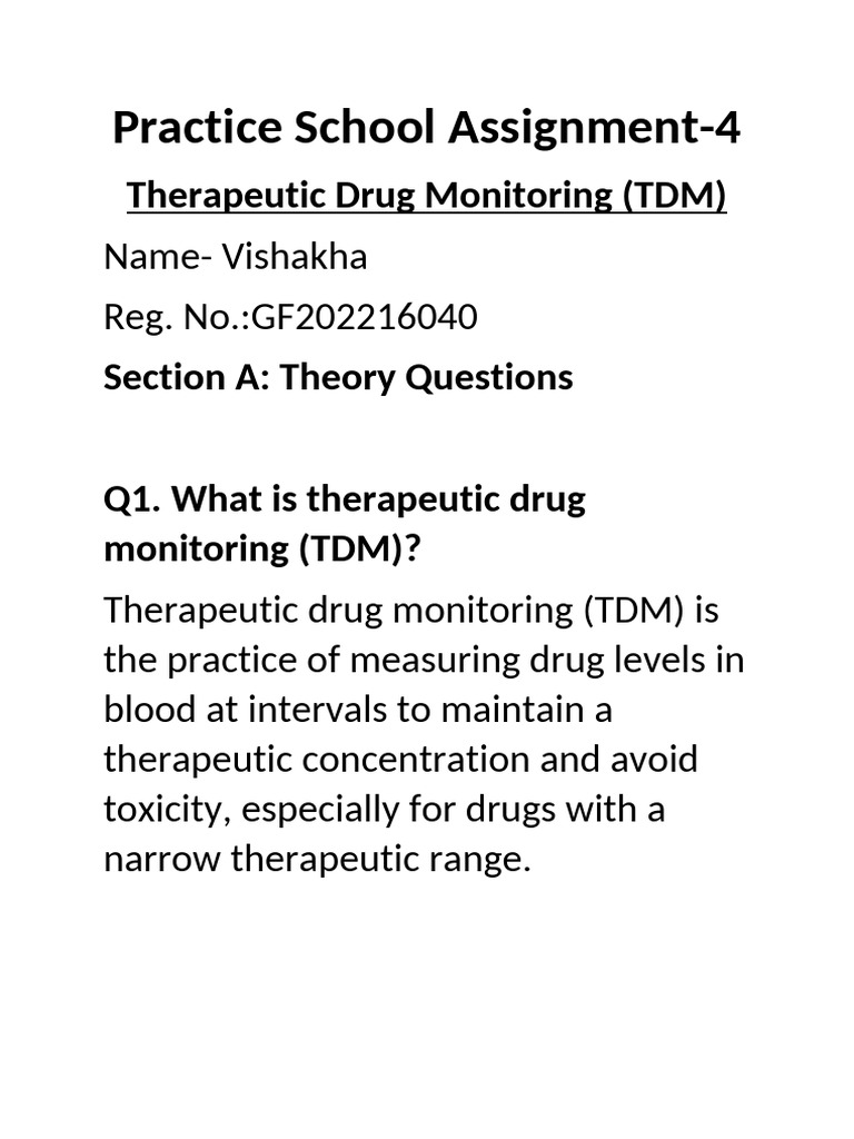 Practice School Asssignment 4-1 | PDF | Dose (Biochemistry) | Chemistry