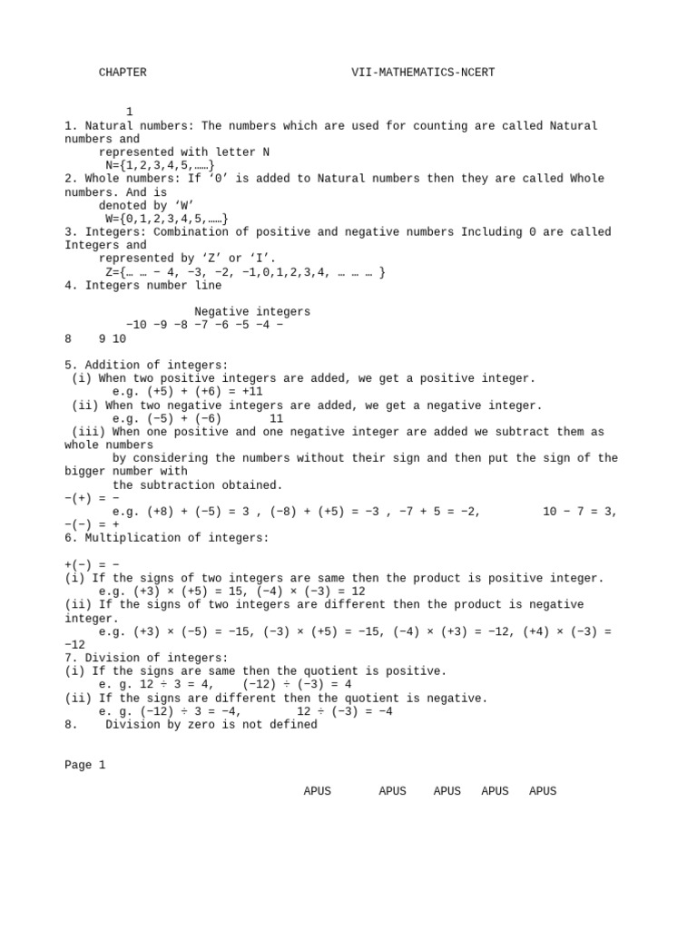 Understanding Integers and Operations | PDF | Mathematics | Discrete ...