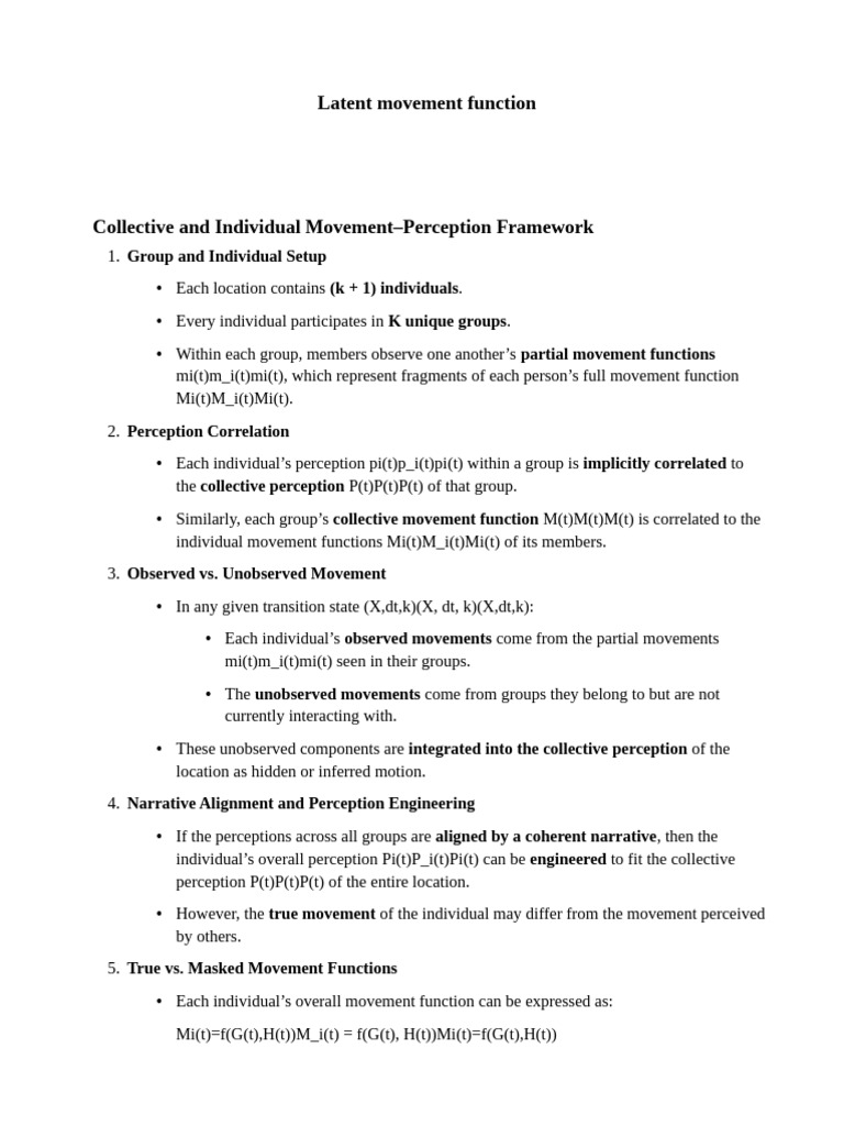 Movement-Perception Framework Analysis | PDF | Perception | Physics