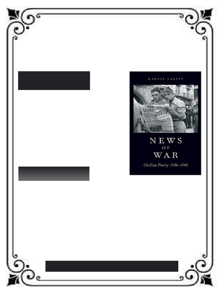 News of War Civilian Poetry 1936 1945 1st Edition Rachel Galvin eBook ...