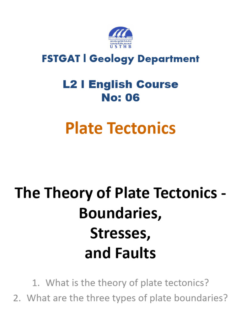 Course No 06 Plate Tectonics | PDF | Plate Tectonics | Fault (Geology)