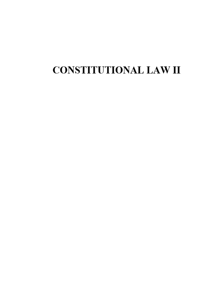 1_constitutional Law II | PDF | Pardon | Separation Of Powers