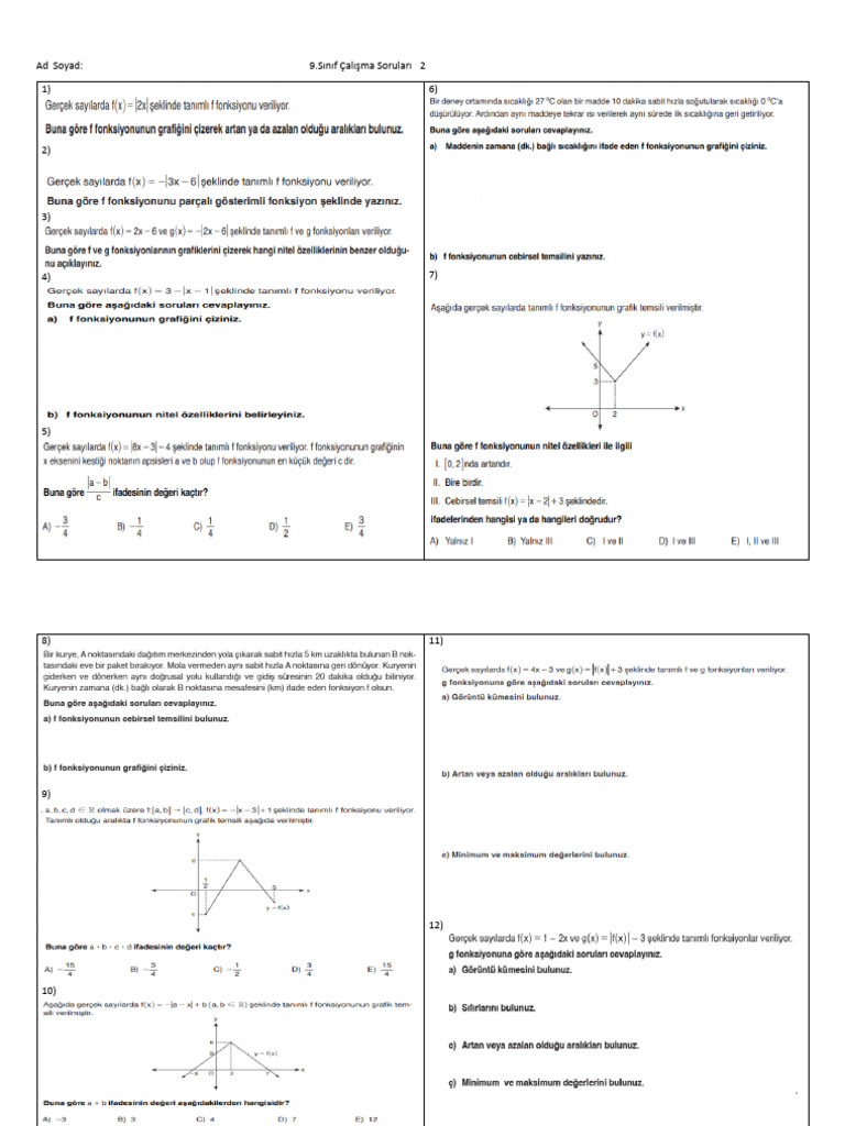 9.Çalışma Soruları 2 | PDF