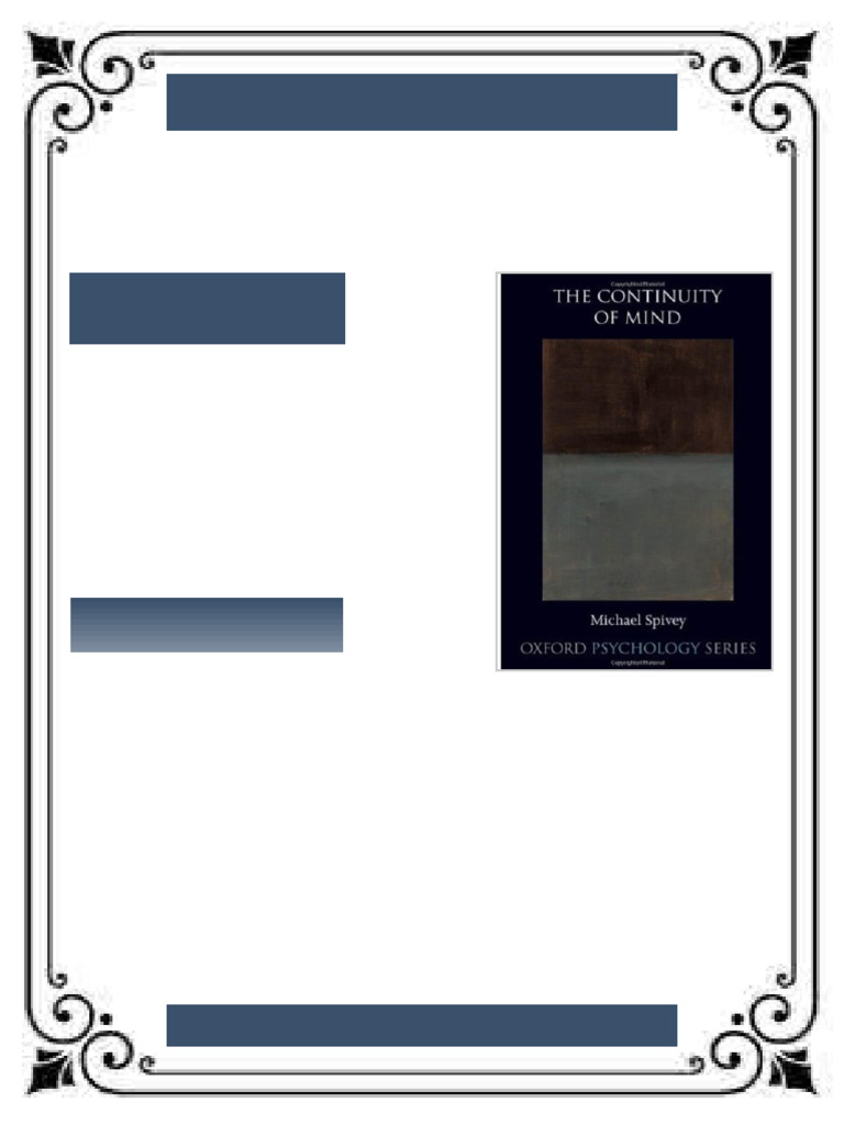 The Continuity of Mind 1st Edition Michael Spivey ebook no-install ...