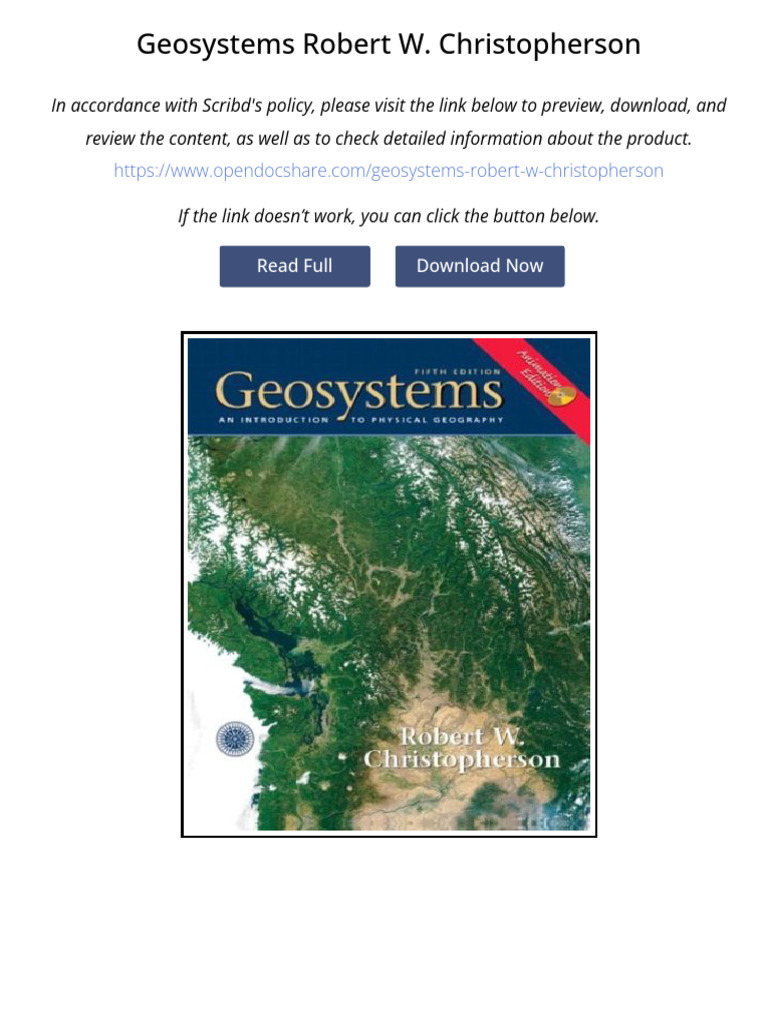 Geosystems Robert W. Christopherson full digital chapters | PDF ...