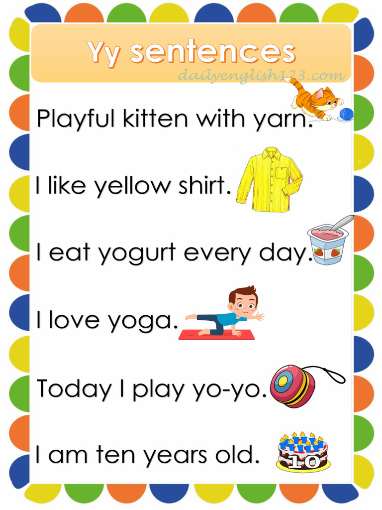 Alphabet Sentences 25 | PDF
