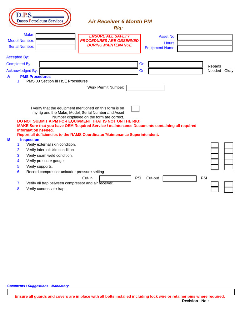 Air Receiver Sub Base | PDF