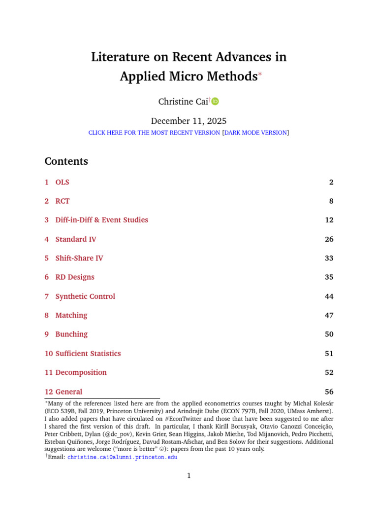 Literature on Recent Advances in Applied Micro Methods | PDF ...