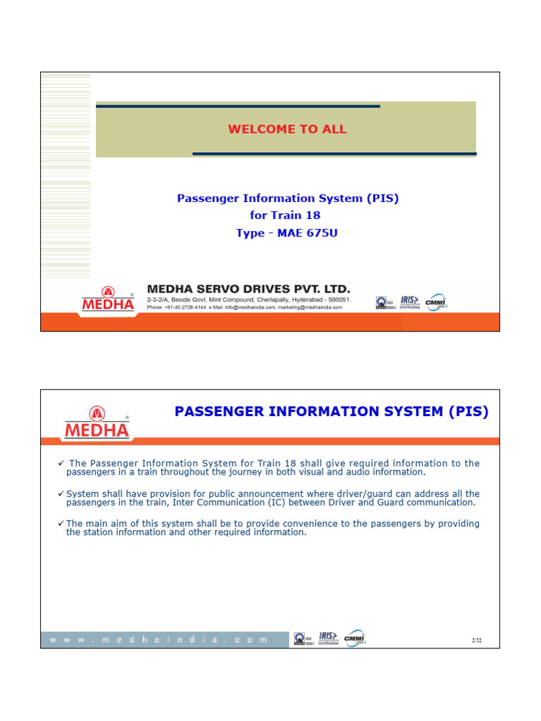Train 18 Passenger Information System | PDF | Usb Flash Drive | Loudspeaker