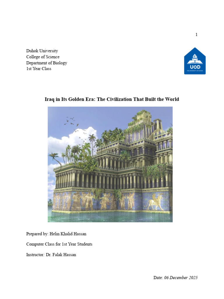 Iraq in Its Golden Era: the Civilization That Built the World | PDF ...