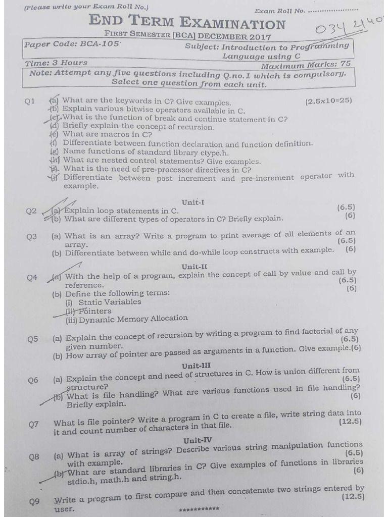 103 Programming For Problem Solving Using C | PDF | Programming Paradigms | Software Engineering