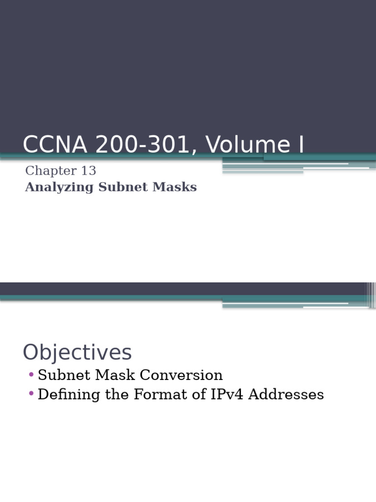 CCNA 200-301 Chapter 13 - Analyzing Subnet Masks | PDF