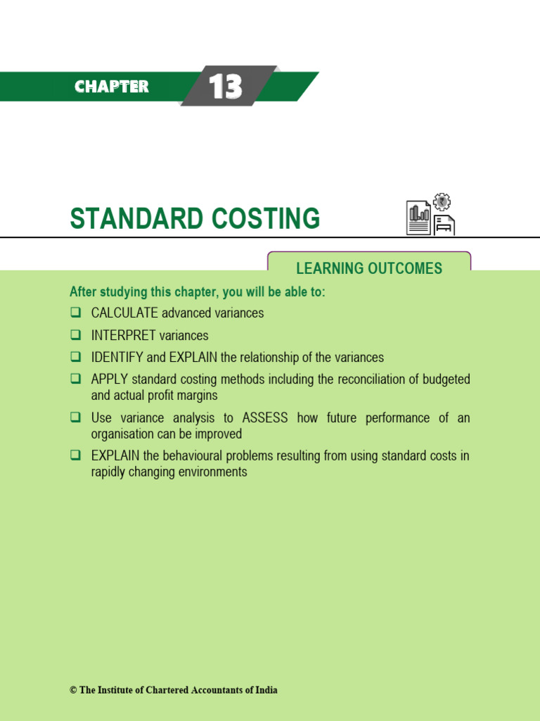 13. Standard Costing | PDF | Cost Accounting | Profit (Economics)