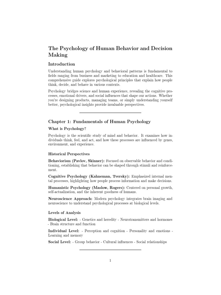 Understanding Human Behavior Psychology | PDF | Psychology | Emotions