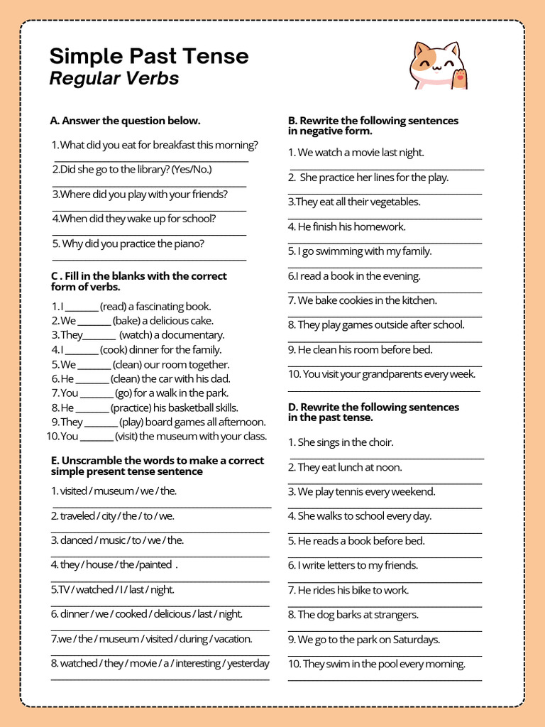 Past Simple - Practise | PDF | Language Mechanics | Grammar