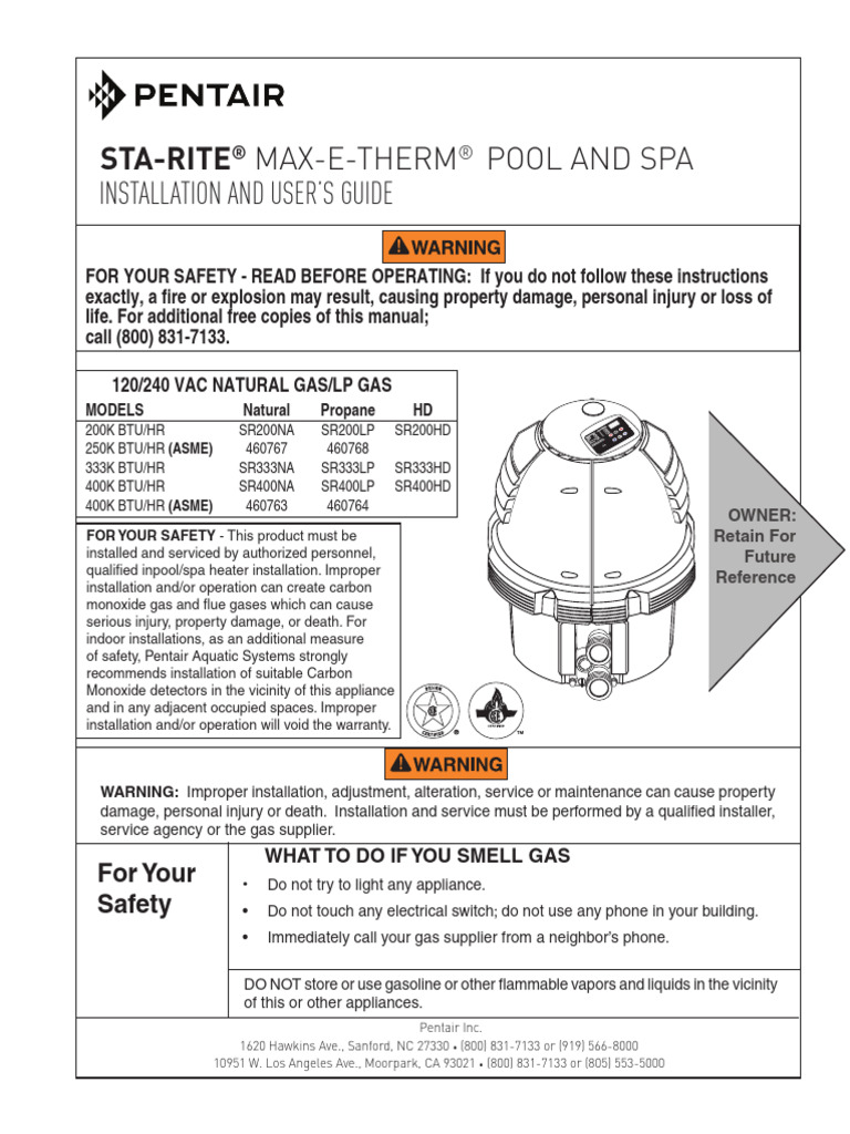 Max e Therm Manual English | PDF | Propane | Valve
