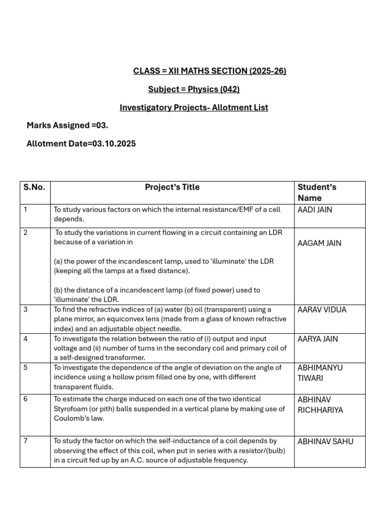 CLASS-XII Maths Investigatory Project-1 | PDF