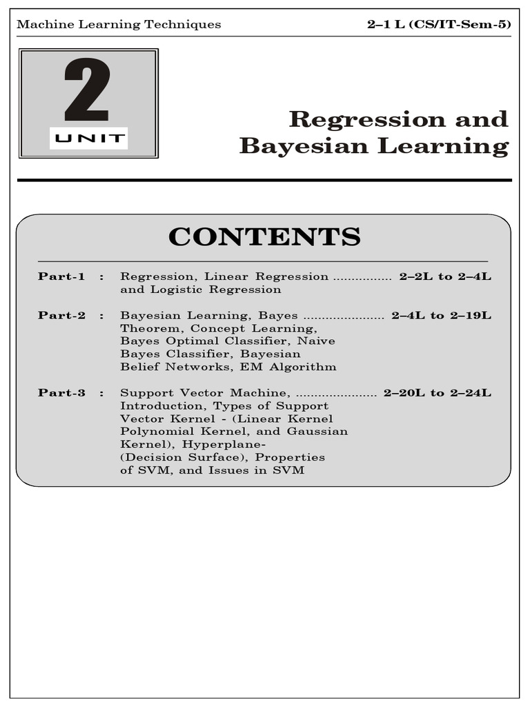 Machine Learning: Regression & Bayesian Techniques | PDF