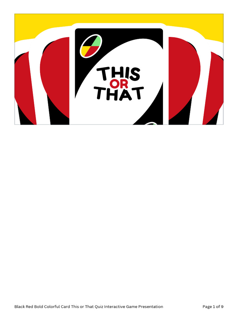 Black Red Bold Colorful Card This or That Quiz Interactive Game ...