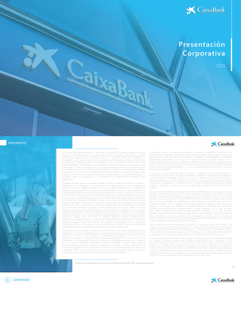 CaixaBank Corporate Presentation Es | PDF | Bancos | Microcrédito