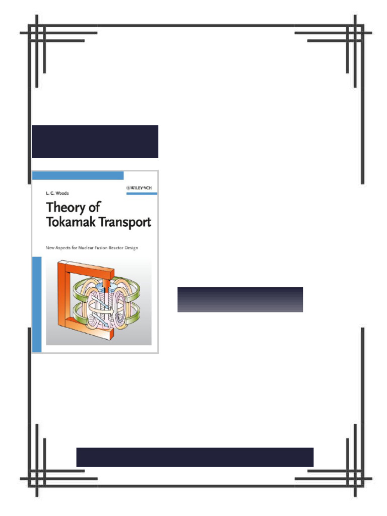 Theory of Tokamak Transport Leslie Colin Woods ebook downloadable ...