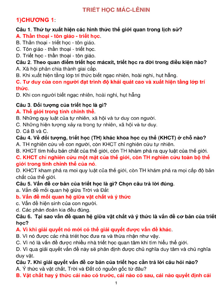 Triet Hoc Mac Pa2 to Vang | PDF