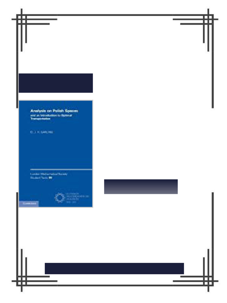 Analysis on Polish Spaces and an Introduction to Optimal Transportation ...