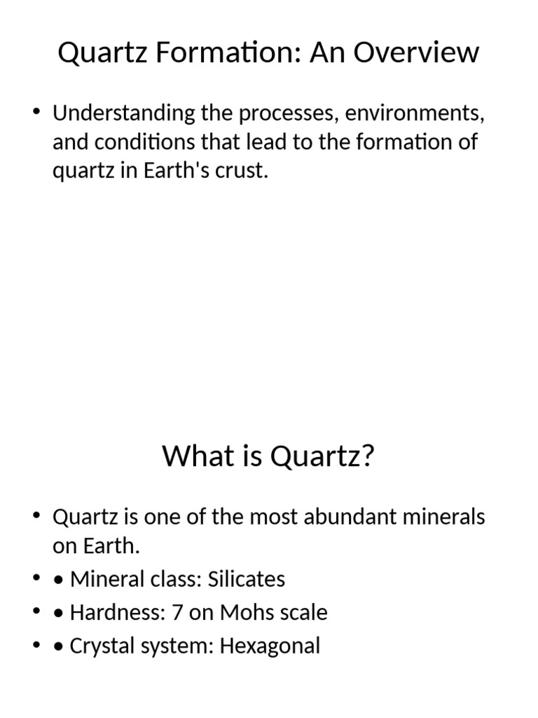 Quartz Formation Processes Explained | PDF