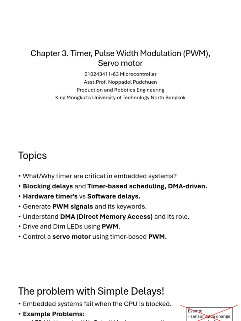 Timer and PWM Control in Embedded Systems | PDF | Analog To Digital ...