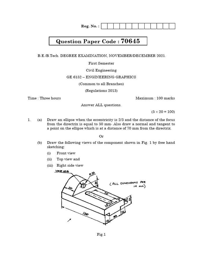 Engineering Graphics Exam Paper 2021 | PDF | Polytopes | Geometric Shapes