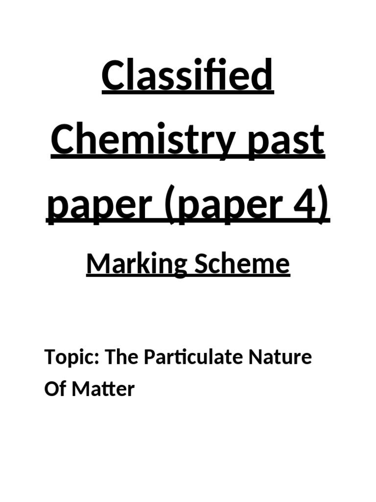 The Particulate Nature of Matter 4 Ms | PDF