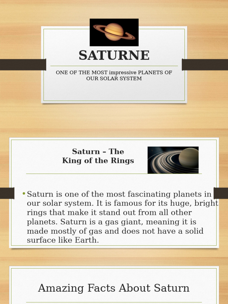 Fascinating Facts About Saturn | PDF