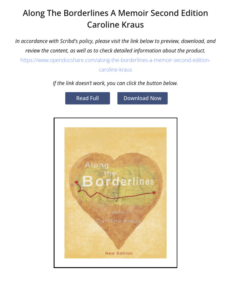 Along the Borderlines A Memoir Second Edition Caroline Kraus | PDF | Books