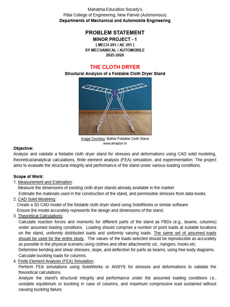 PROBLEM STATEMENT - Minor Project-I - 2025-2026_251030_052121 | PDF ...