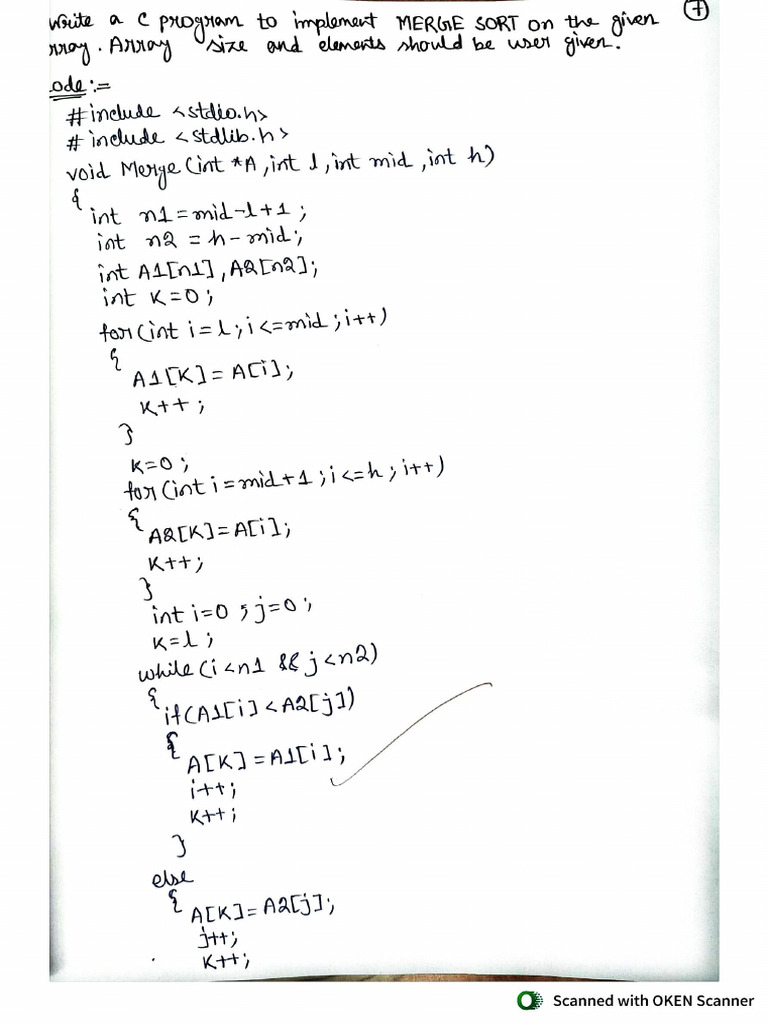 Merge Sort | PDF