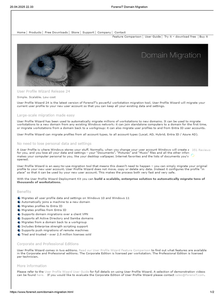 ForensiT User Profile Migration Tool | PDF | Microsoft Windows | User ...