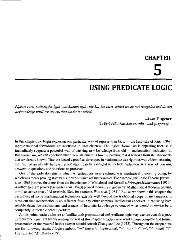 Using Predicate Logic | PDF