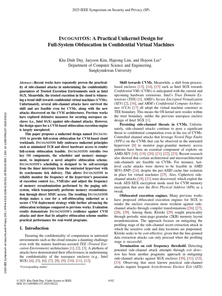 Practical Unikernel Design For Obfuscation | PDF | Cpu Cache | Kernel ...