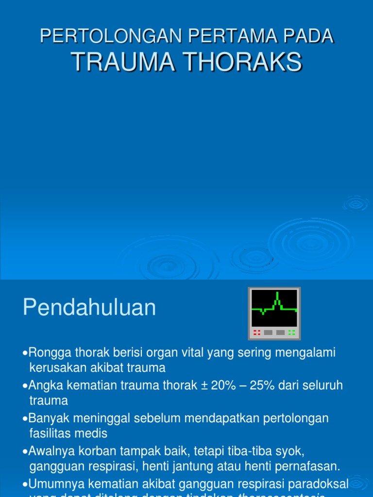 PertoLongan PerTama Trauma DadA | PDF | Kesehatan Holistik