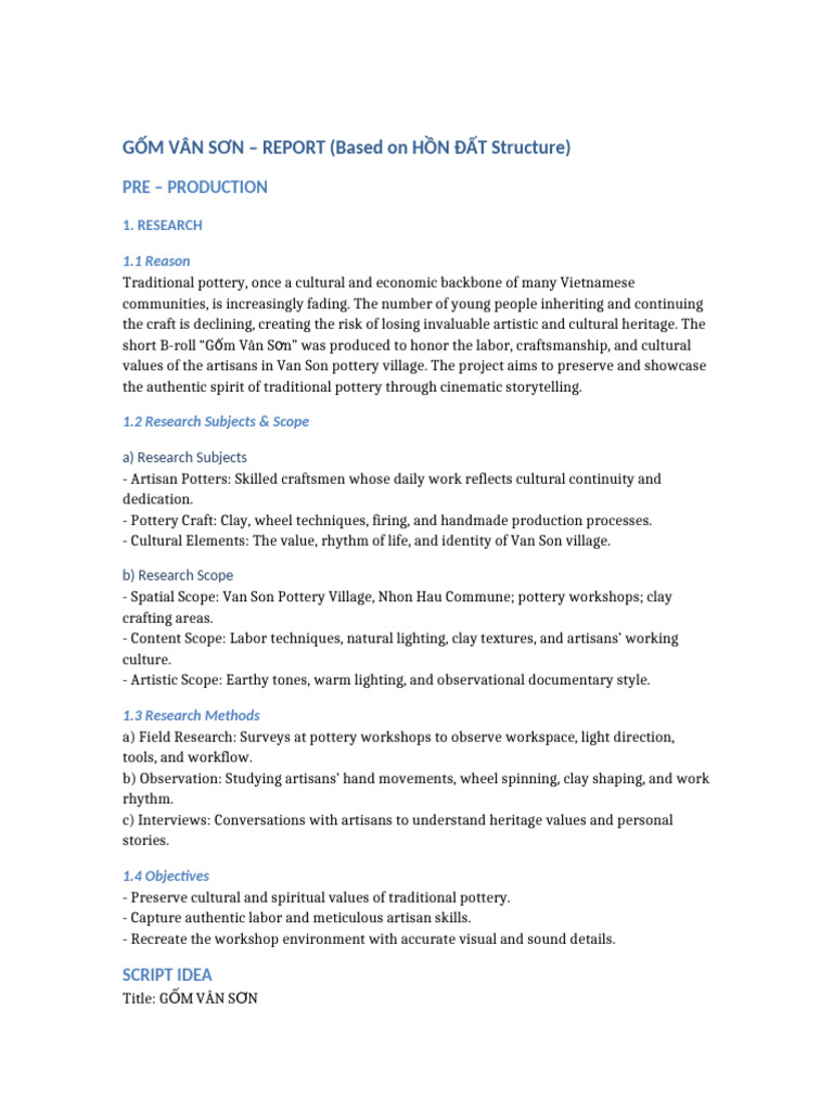 Gom Van Son Report Formatted | PDF | Crafts | Pottery