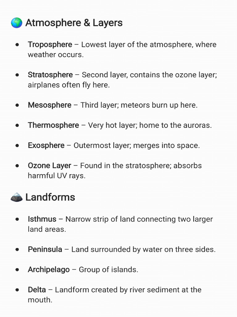 Geography - Basic Facts | PDF