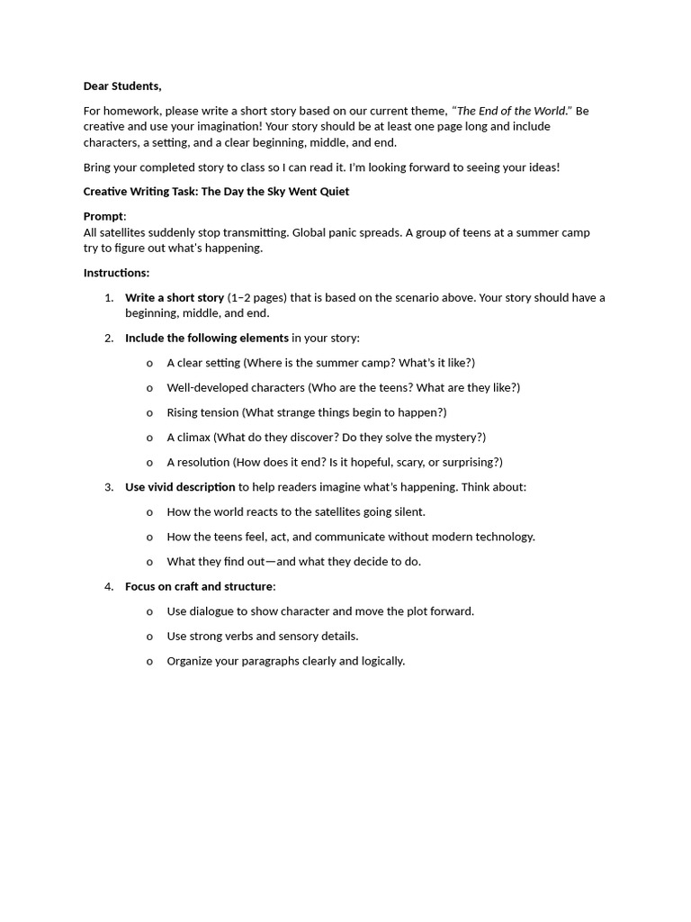 G 9 - Writing Task | PDF