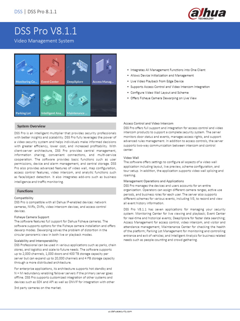 Datasheet_DSSProV8.1.1_Final | PDF | 64 Bit Computing | Access Control