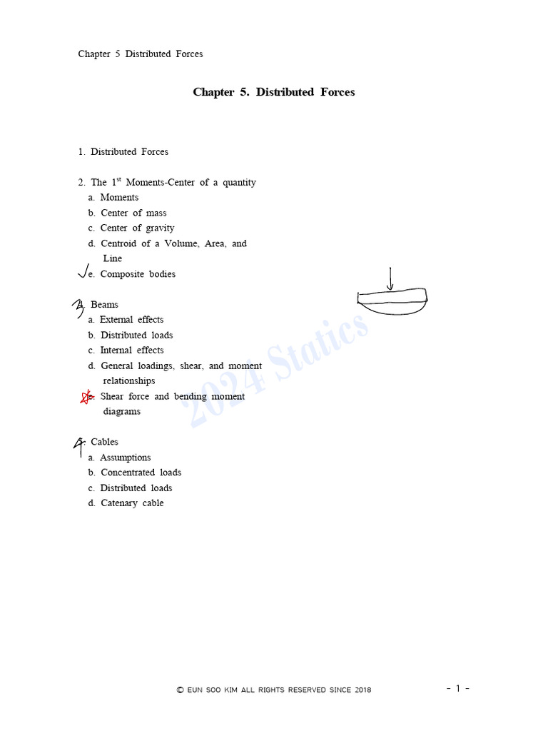 Understanding Distributed Forces in Beams | PDF | Bending | Force