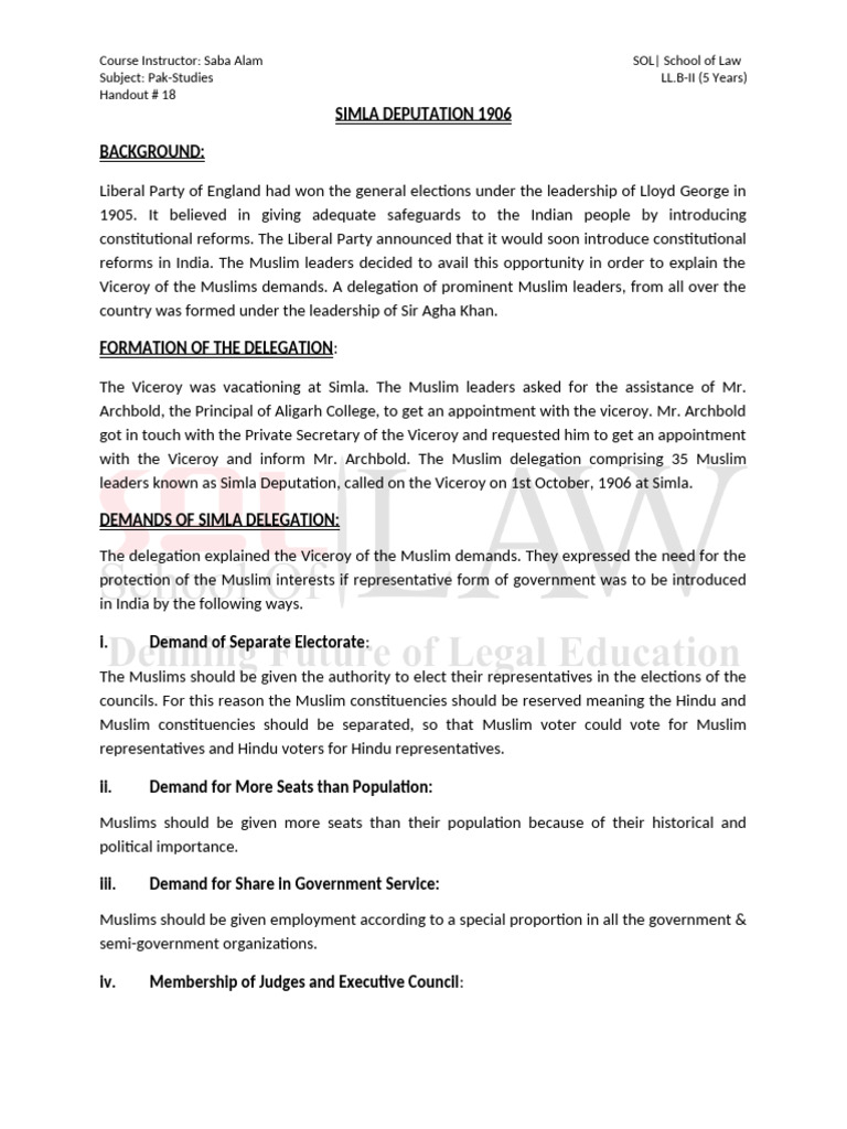 18. Simla Deputation | PDF | Government