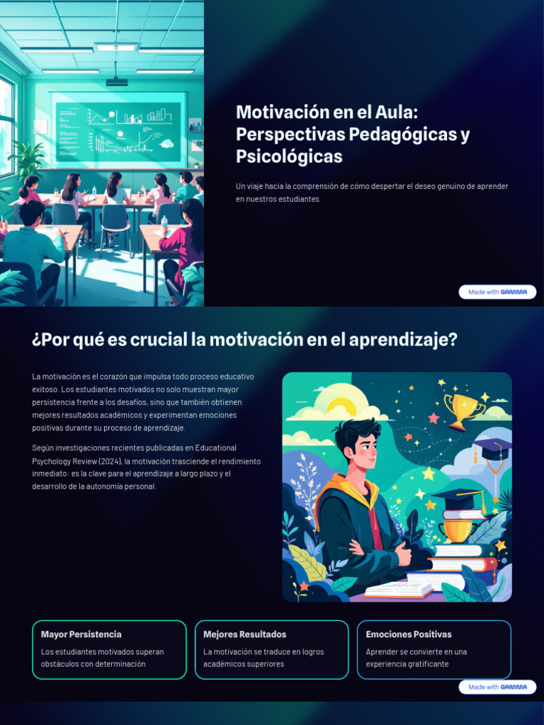Motivación en el Aula: Claves para Aprender | PDF | Motivacional ...