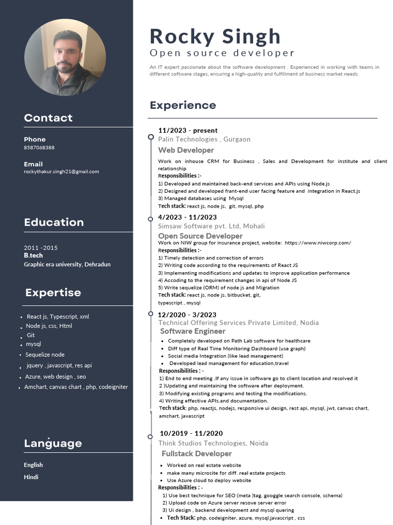 Naukri_RockySingh9y_0m | PDF | My Sql | Php